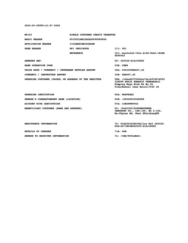What is MT103 & how can I find the MT103 statement?